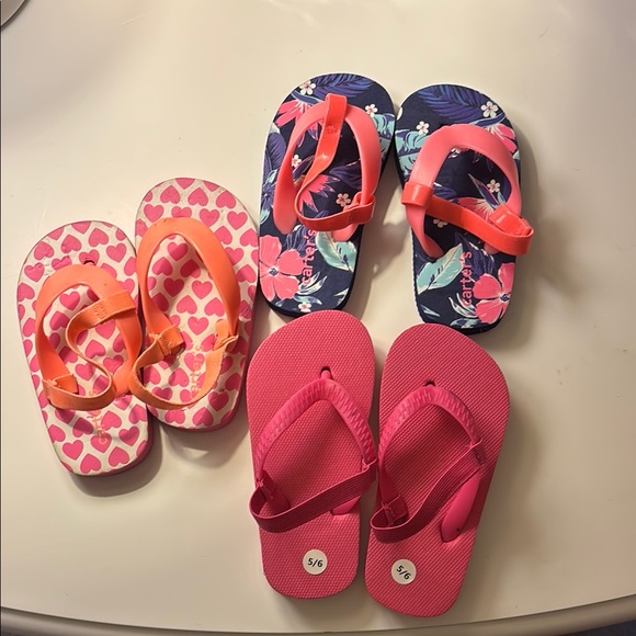 Carter's | Shoes | Colorful Kids Flip Flops Set | Poshmark